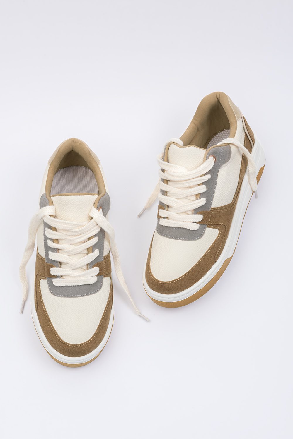 Tenis Asia Crema Cafe - Oclock Shoes